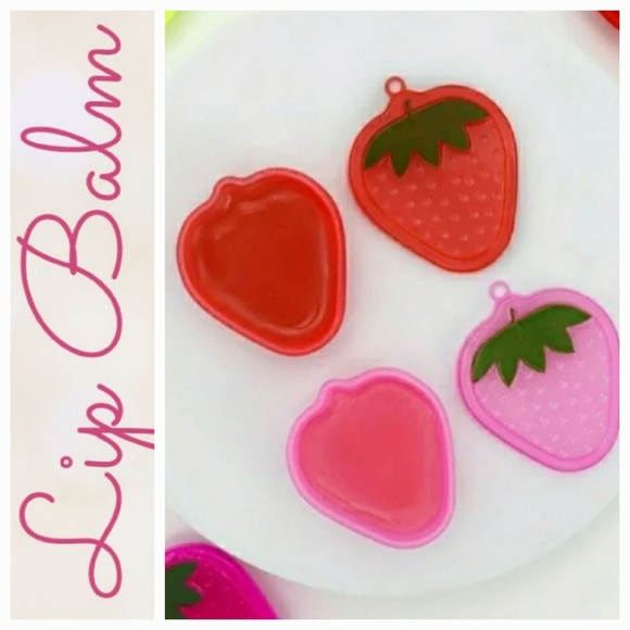 None | Makeup | 35 2pc Strawberry Shaped Lip Balm Set | Poshmark